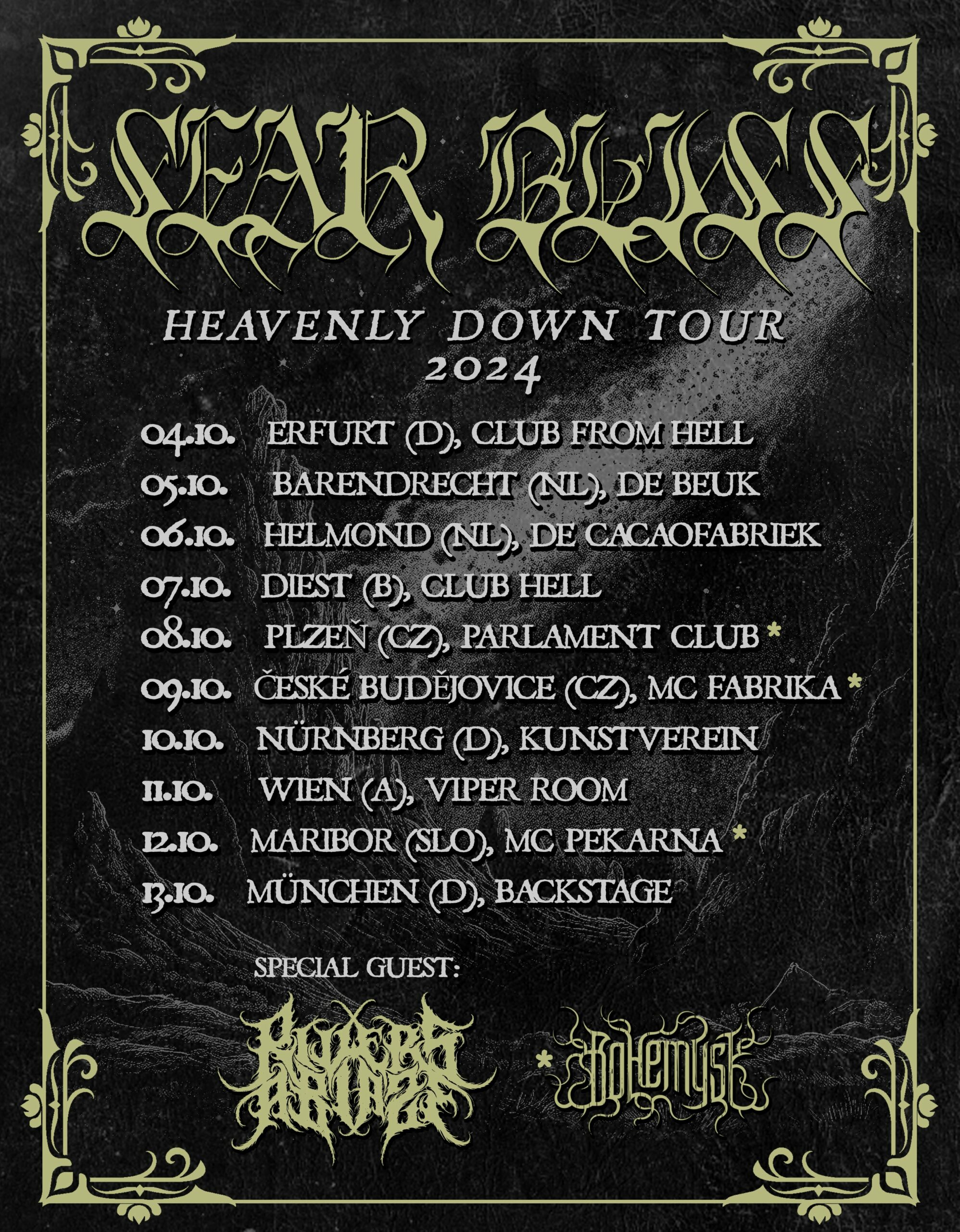 hammerheart – Sear Bliss enters the road for the “Heavenly Down Tour”!
